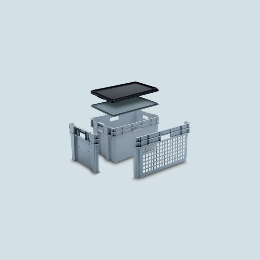 Double-stackable plastic container EUROTEC 3-500-501 | Eurobox